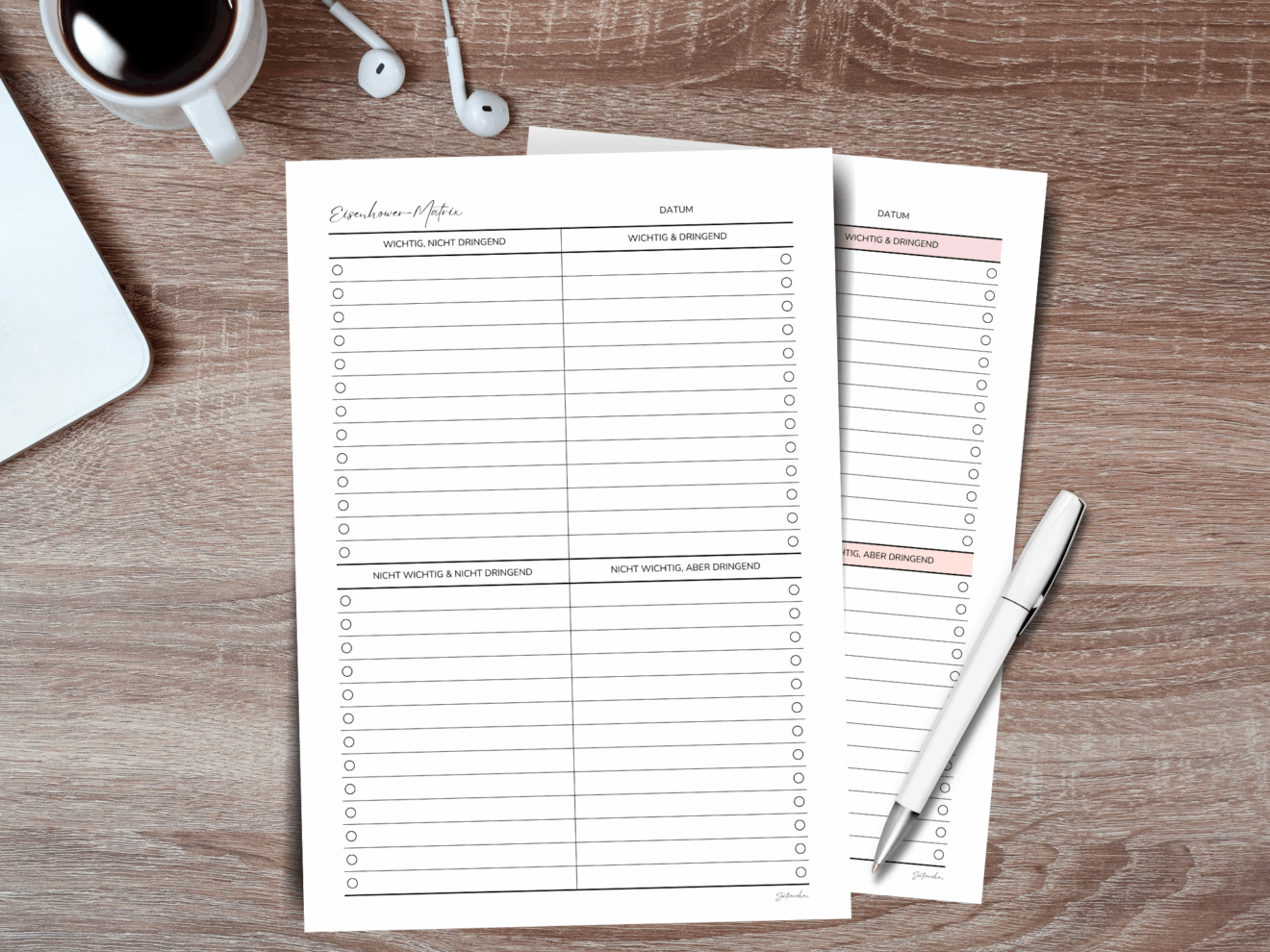 Projektplaner Bundle A4 | 3 Varianten als PDF | Ivy-Lee-Methode ...